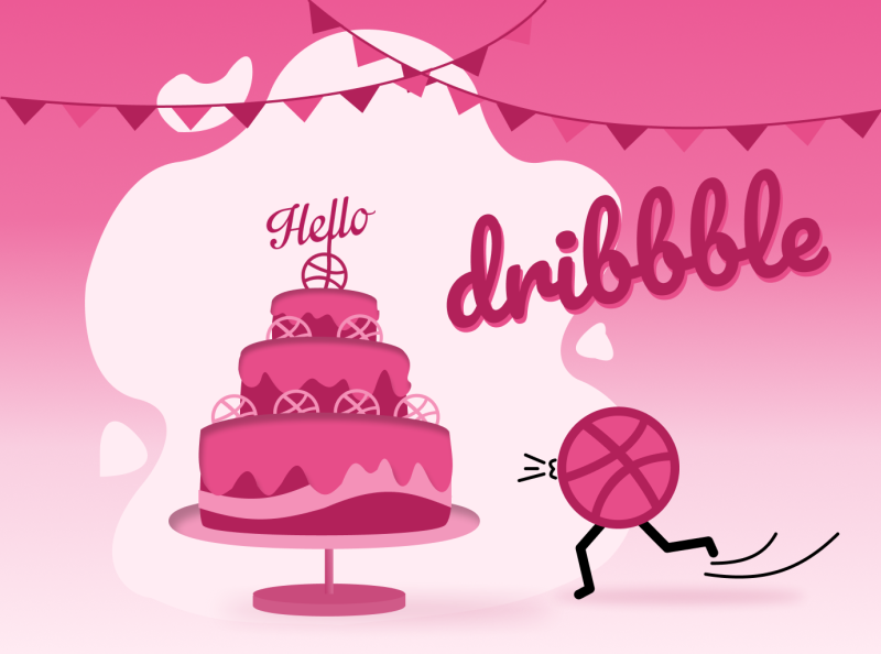 Happy Birthday Dribble !! by Ridam on Dribbble