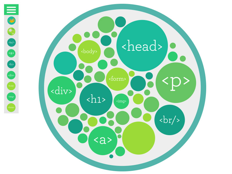 HTML Bubbles by Holly Weinrauch on Dribbble