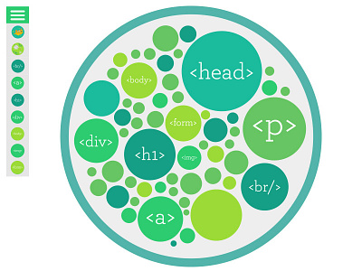 HTML Bubbles by Holly Weinrauch on Dribbble