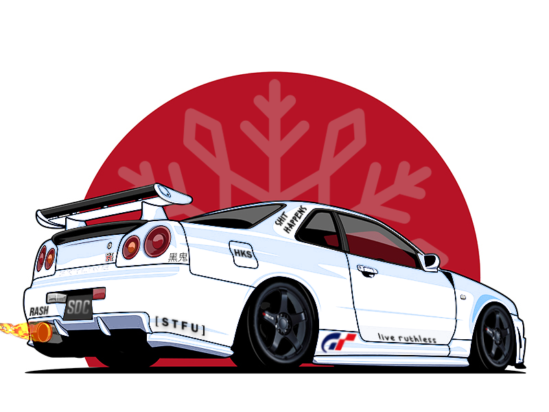 Nissan GTR R34 Logo by Rash Bebiz on Dribbble