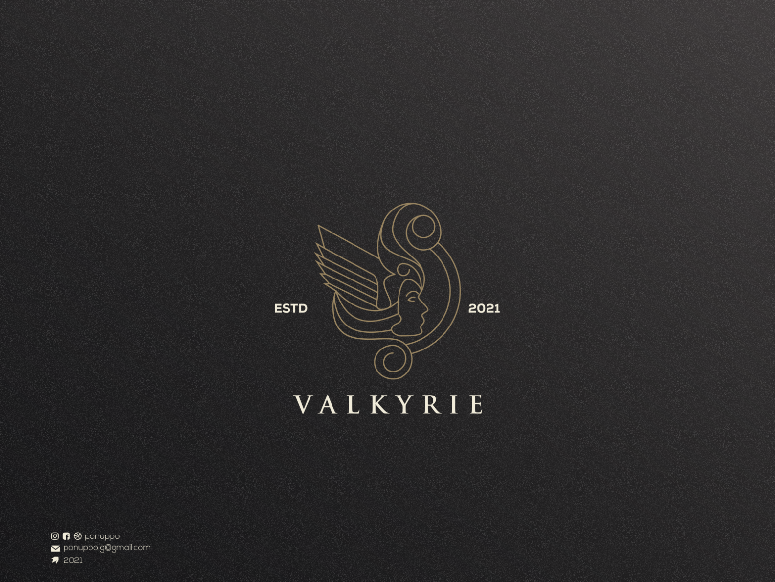 Lineart Valkyrie Logo by ponuppo on Dribbble