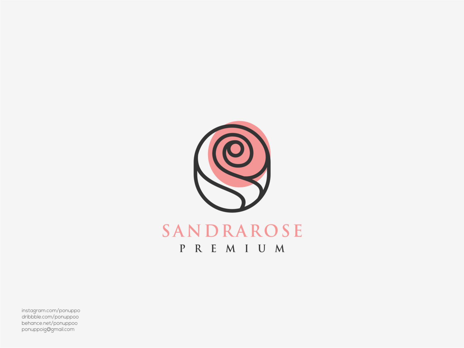 Sandra Rose Logo by ponuppo on Dribbble