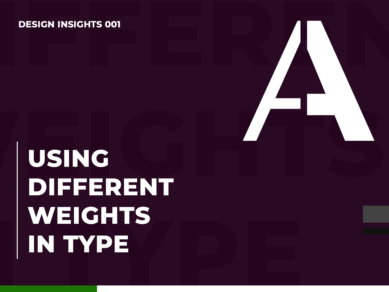 Using Different Weights in Type by Armin Avdic on Dribbble