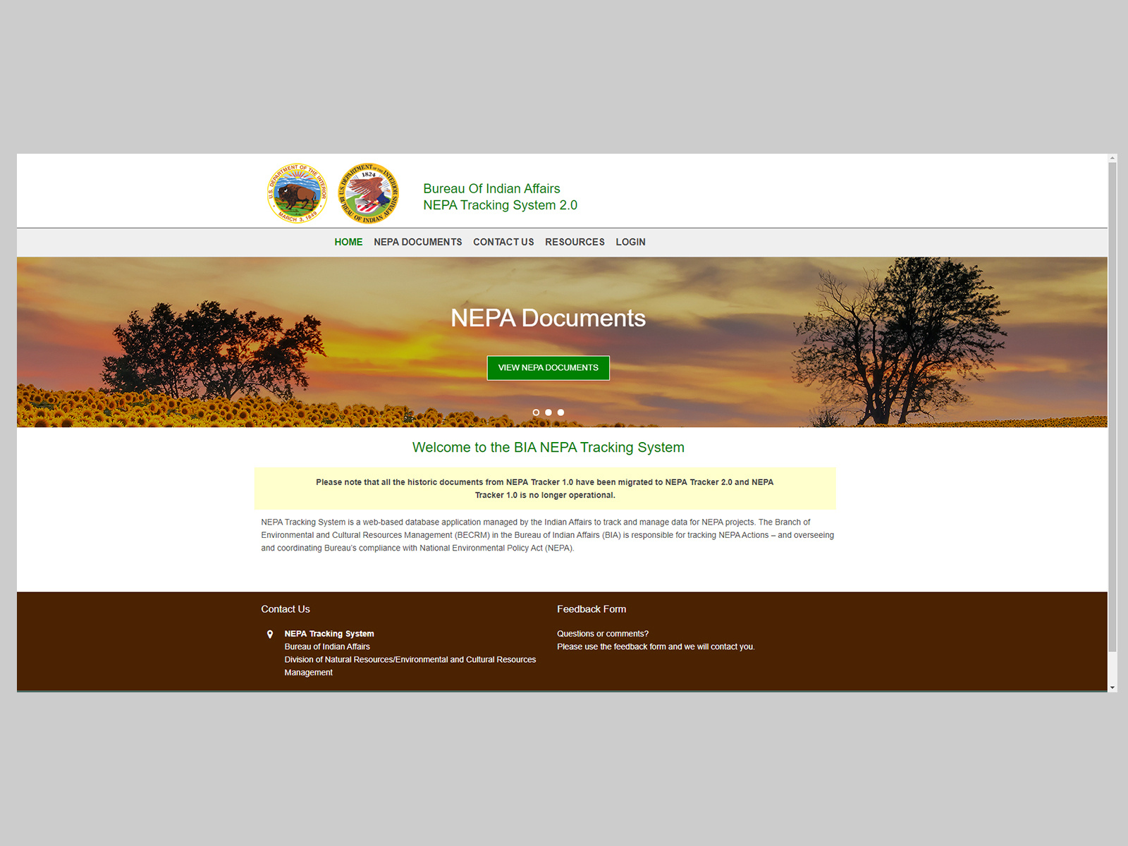 BIA NEPA Tracking System by Dwight Taylor on Dribbble