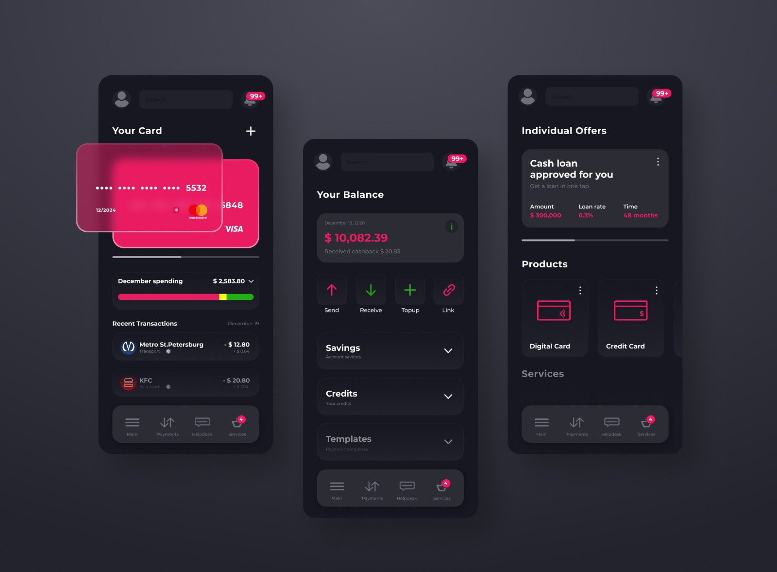 Banking Mobile App UX/UI Design by Daria D. on Dribbble