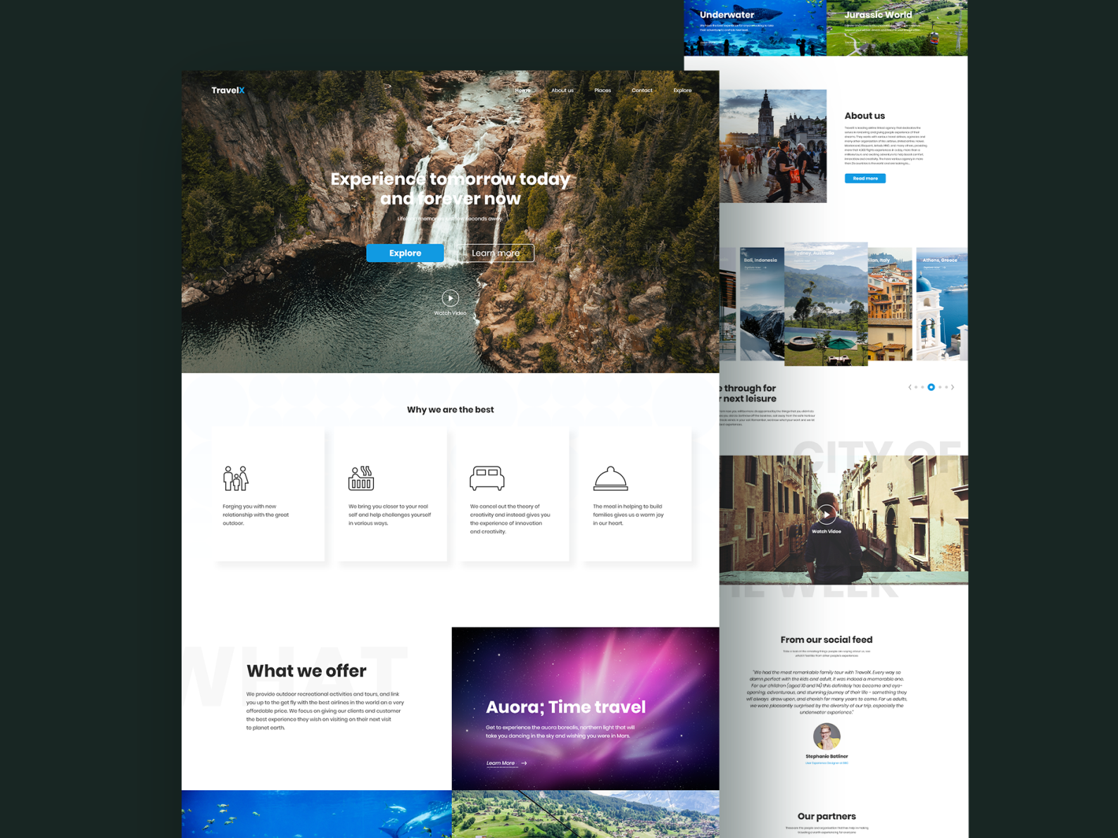 Travel X by Gold Nelson on Dribbble