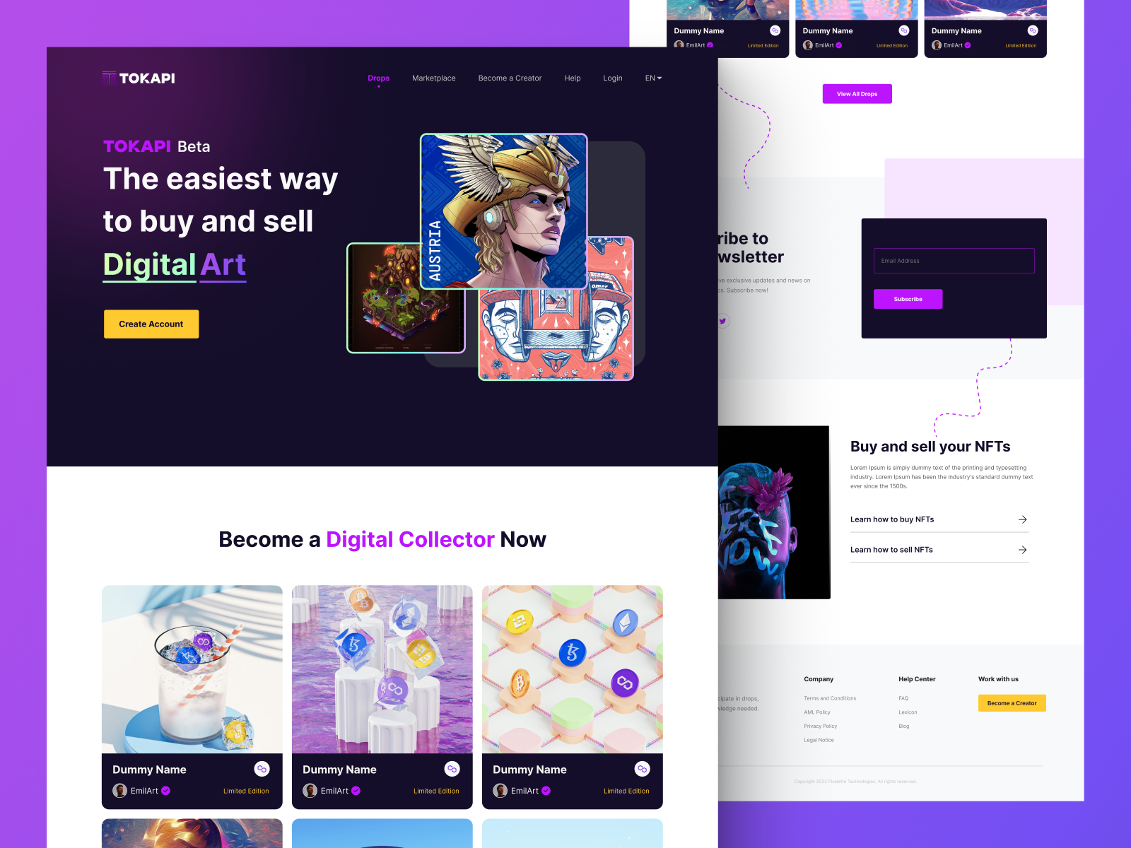 NFT Marketplace - Web Design by uidesignhunt on Dribbble