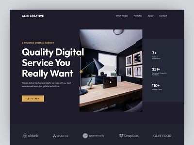 Alibi - Creative Agency Landing Page by Alvin Elian for Picko Lab on ...