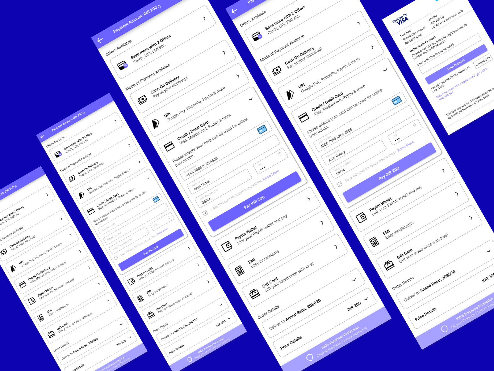 Credit card check out page by Upasana on Dribbble