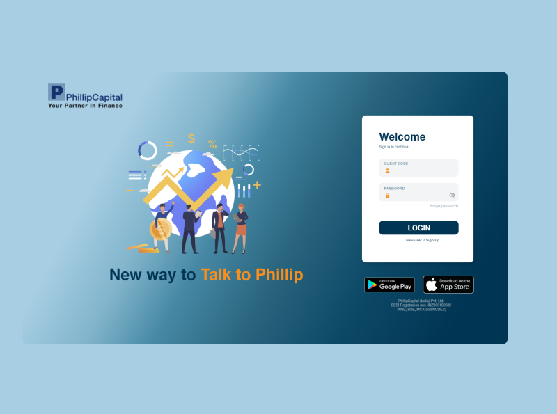 PhillipCapital Login by Sameer on Dribbble