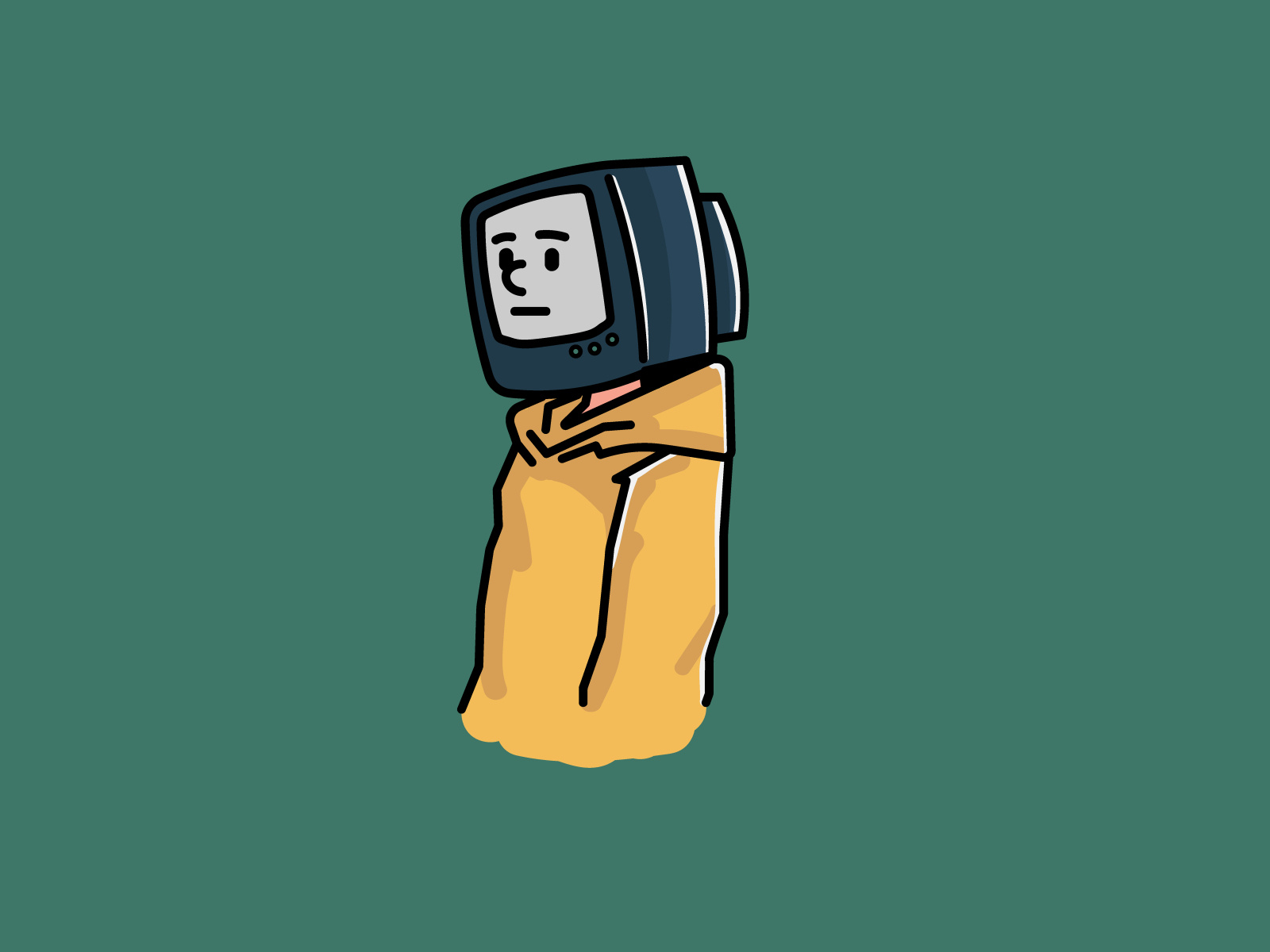 Sad TV Head Boy by ForteDesign on Dribbble