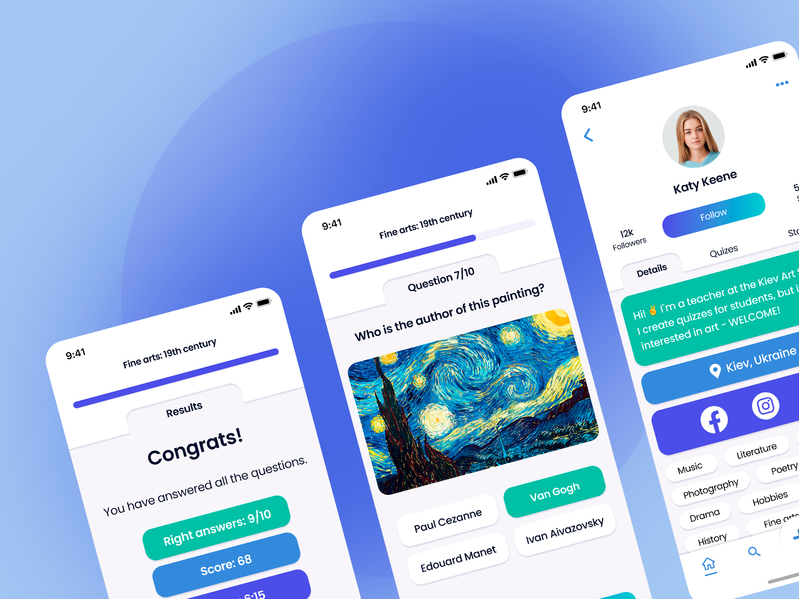 Quiz creation - Mobile App Design by Valeriia Bachynska on Dribbble