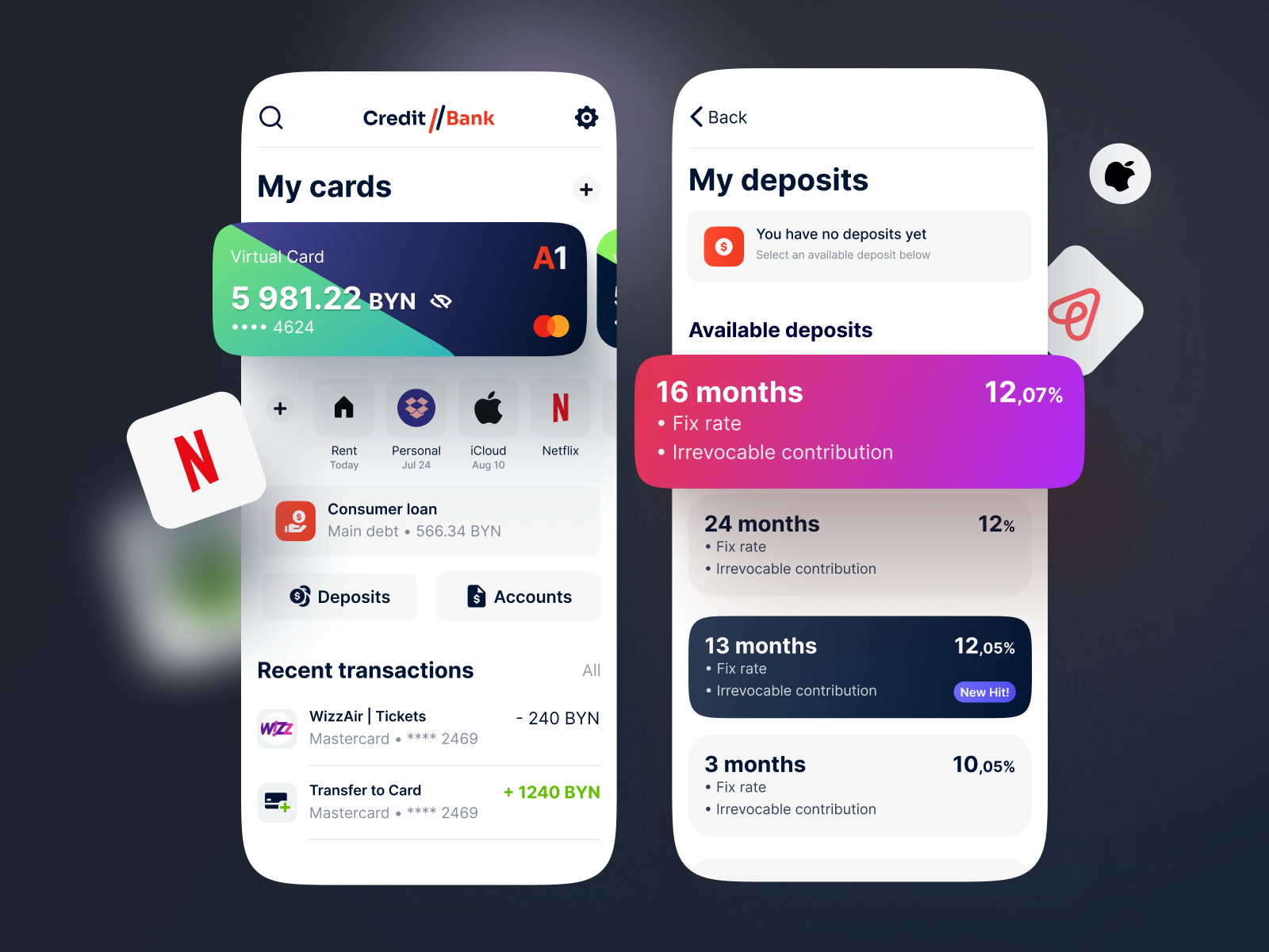 Mobile Banking App by 69pixels. on Dribbble