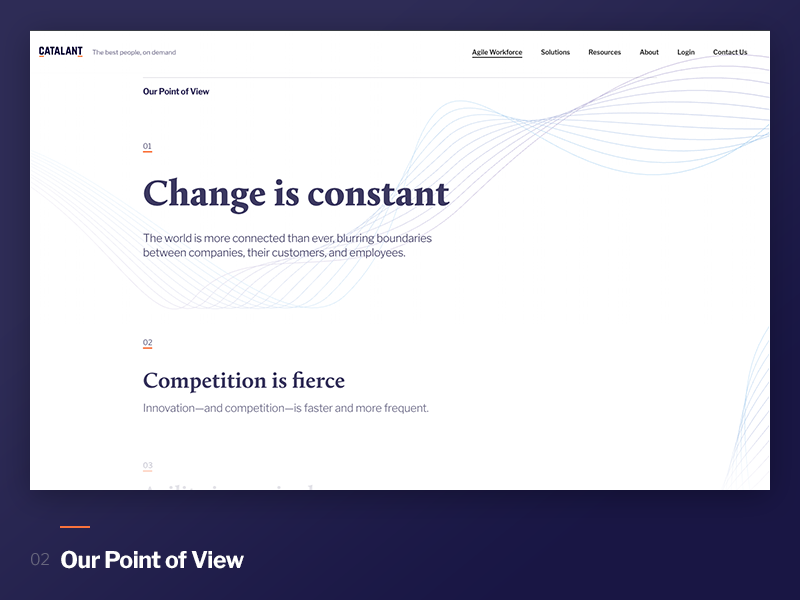 Our Point Of View by 𝕻𝖎𝖝𝖊𝖑 𝕮𝖟𝖆𝖗 for Catalant Technologies on Dribbble