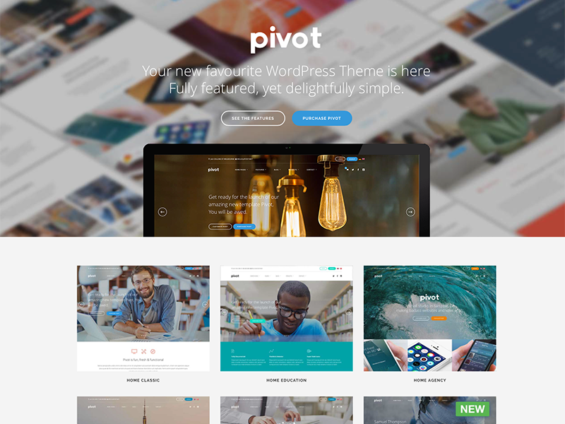 Pivot WordPress Theme by TommusRhodus on Dribbble