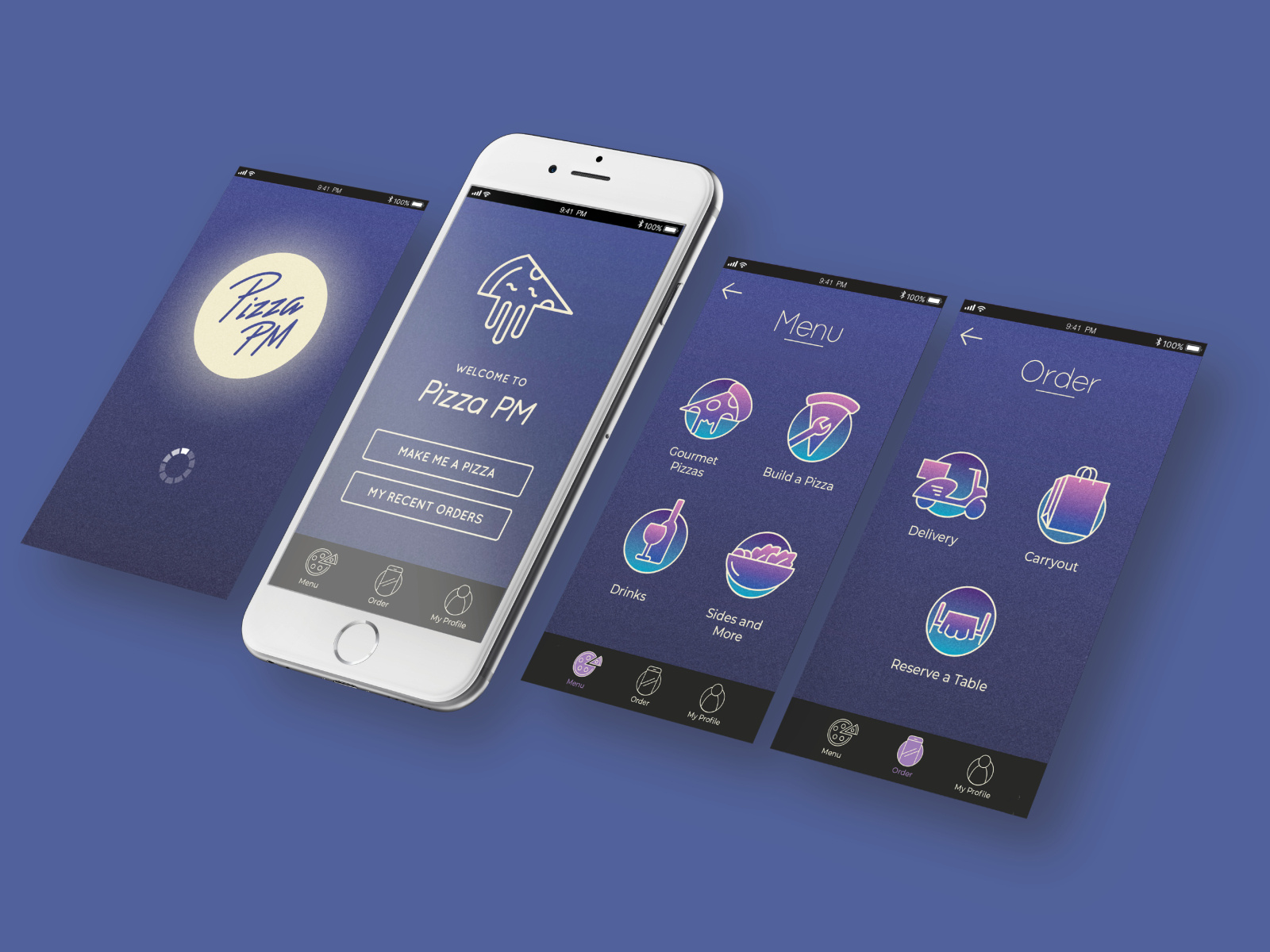 Pizza PM App and Icons by Ricky Bottiglier on Dribbble