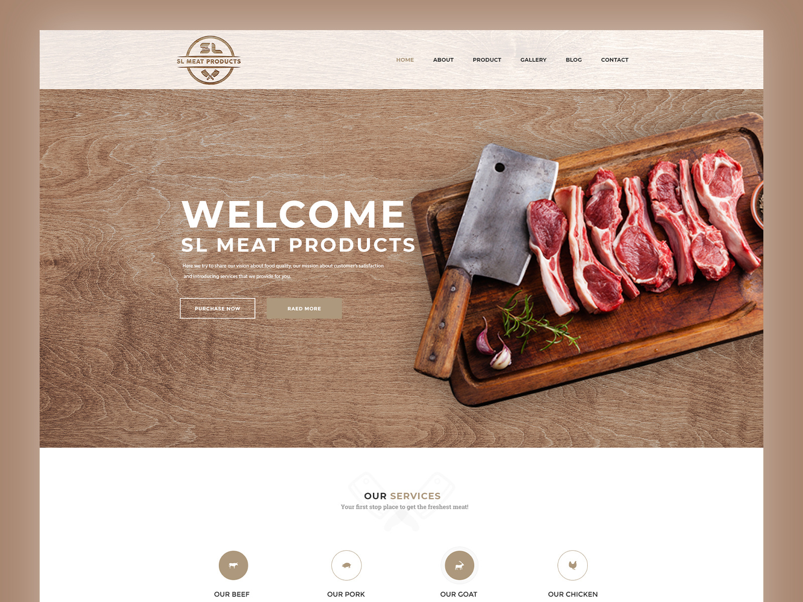 Website Design : Meat by HΔMZΔH ™ on Dribbble