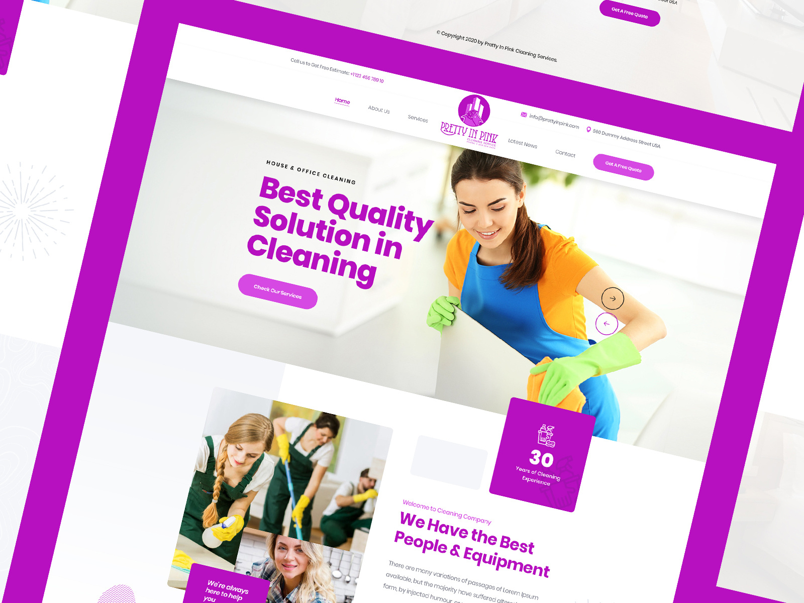 Website Design : Cleaning by HΔMZΔH ™ on Dribbble