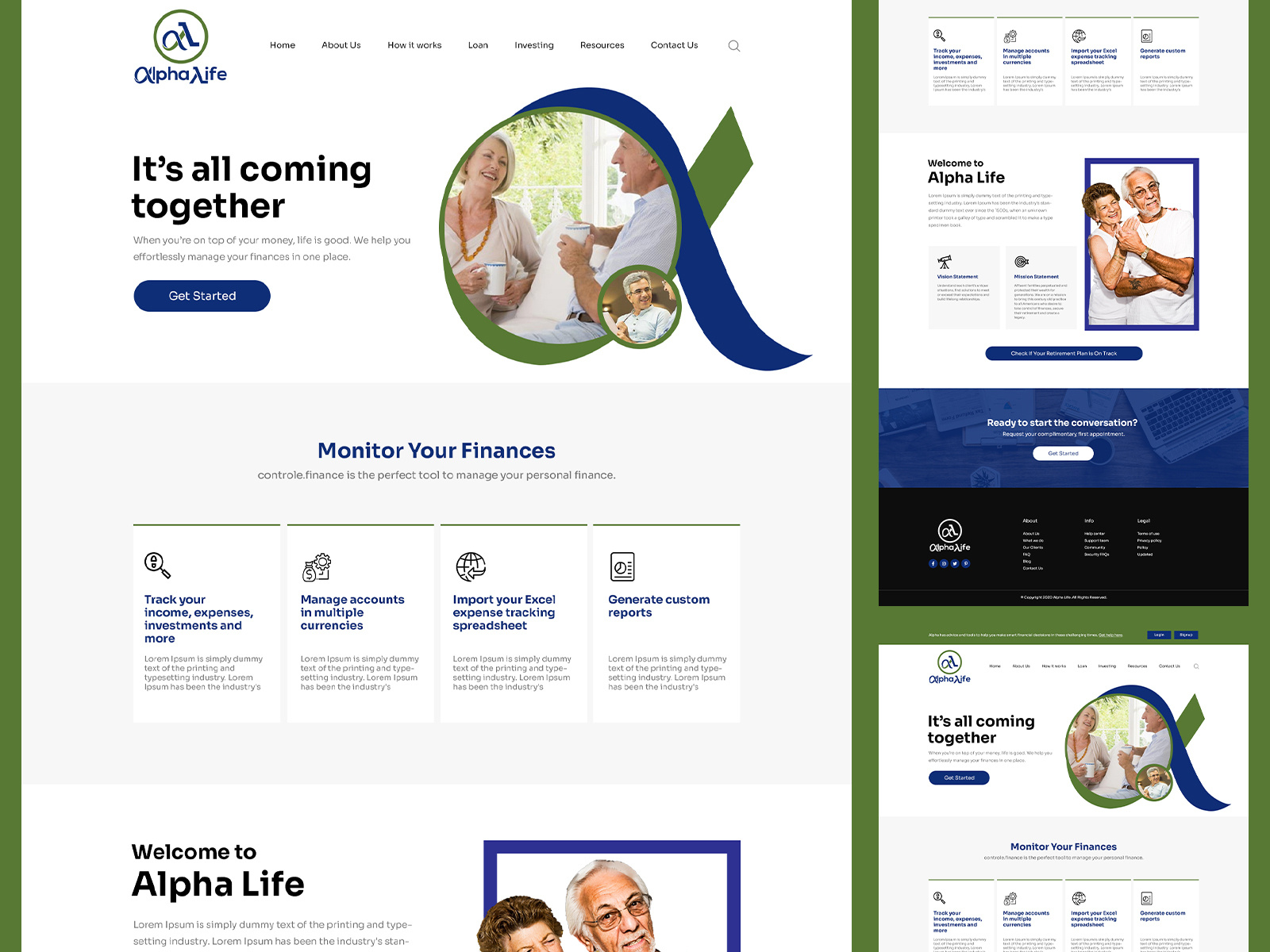 Website Design : Alpha Life by HΔMZΔH ™ on Dribbble