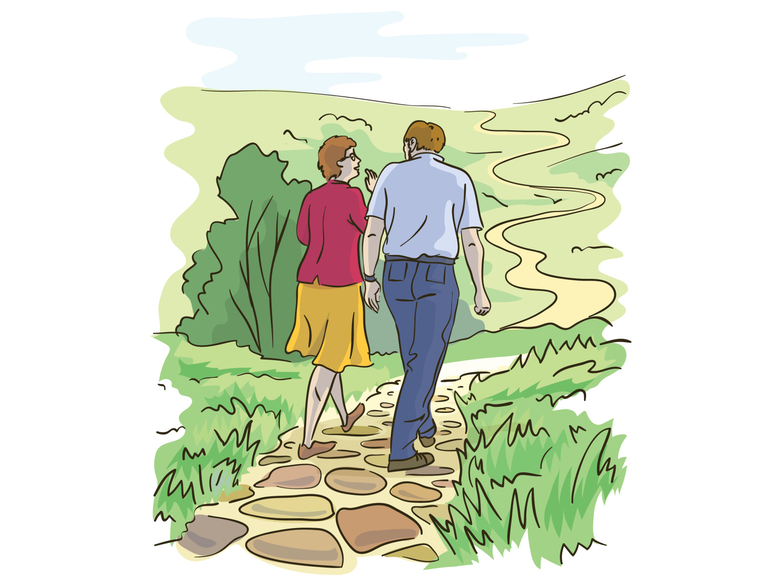 Walking in Nature by colorita illustration on Dribbble