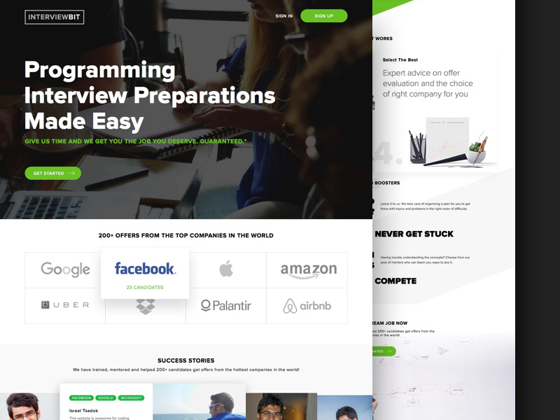 InterviewBit Landing Page by Amit Das on Dribbble