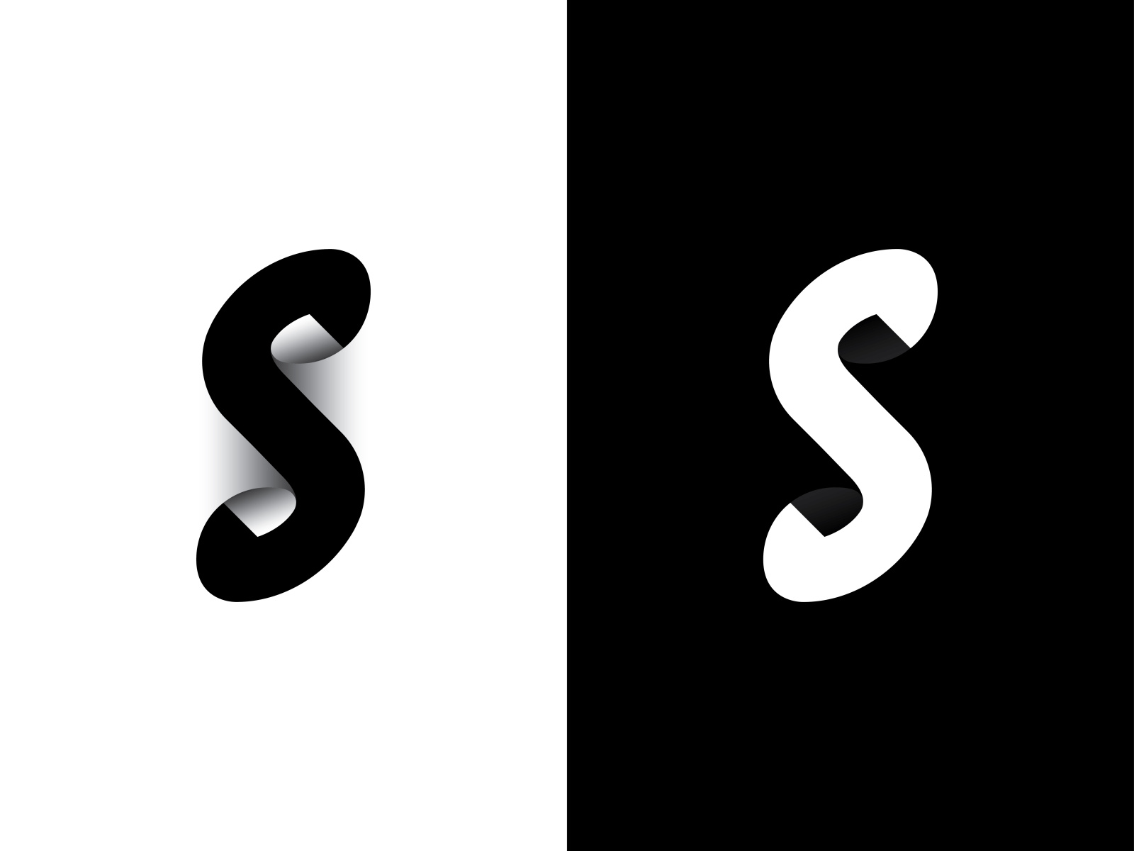 Paper letter S Negative Space logo by Faiz Ahmad on Dribbble