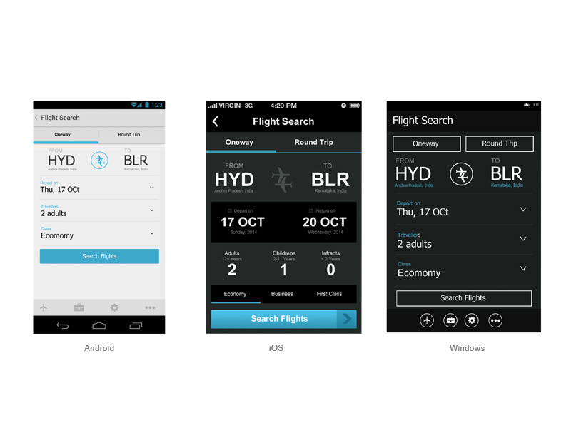 Flight Search UI by Siddeswara G on Dribbble