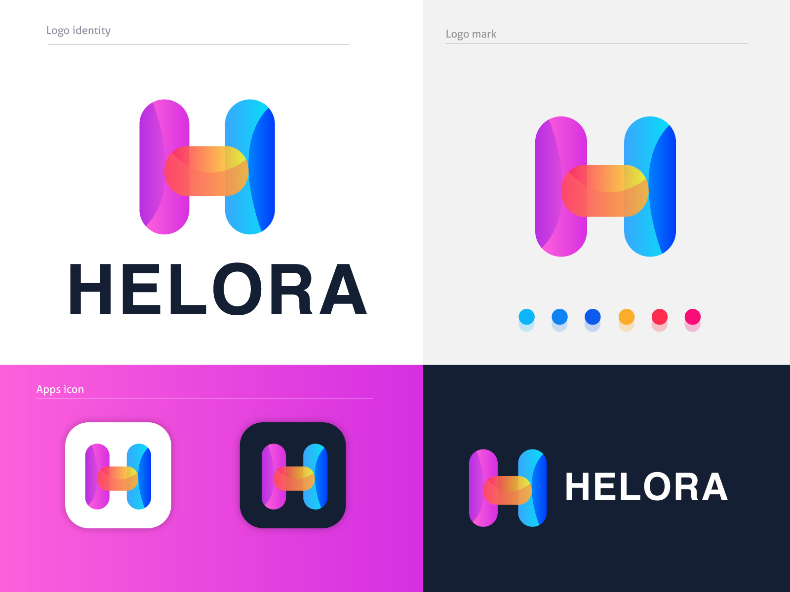 h letter logo mark by Masud - Logo Designer on Dribbble