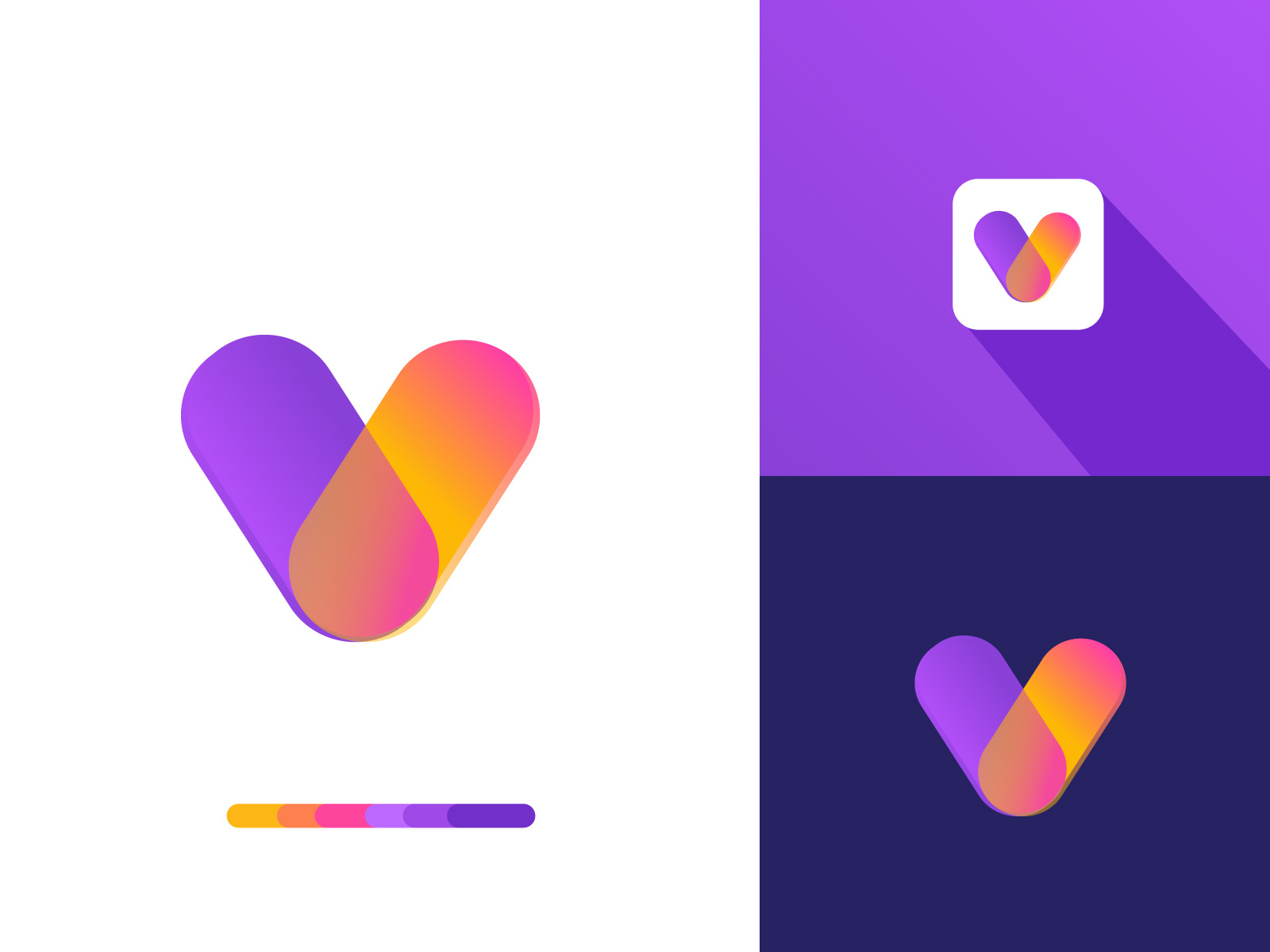 v letter app icon logo by Masud - Logo Designer on Dribbble