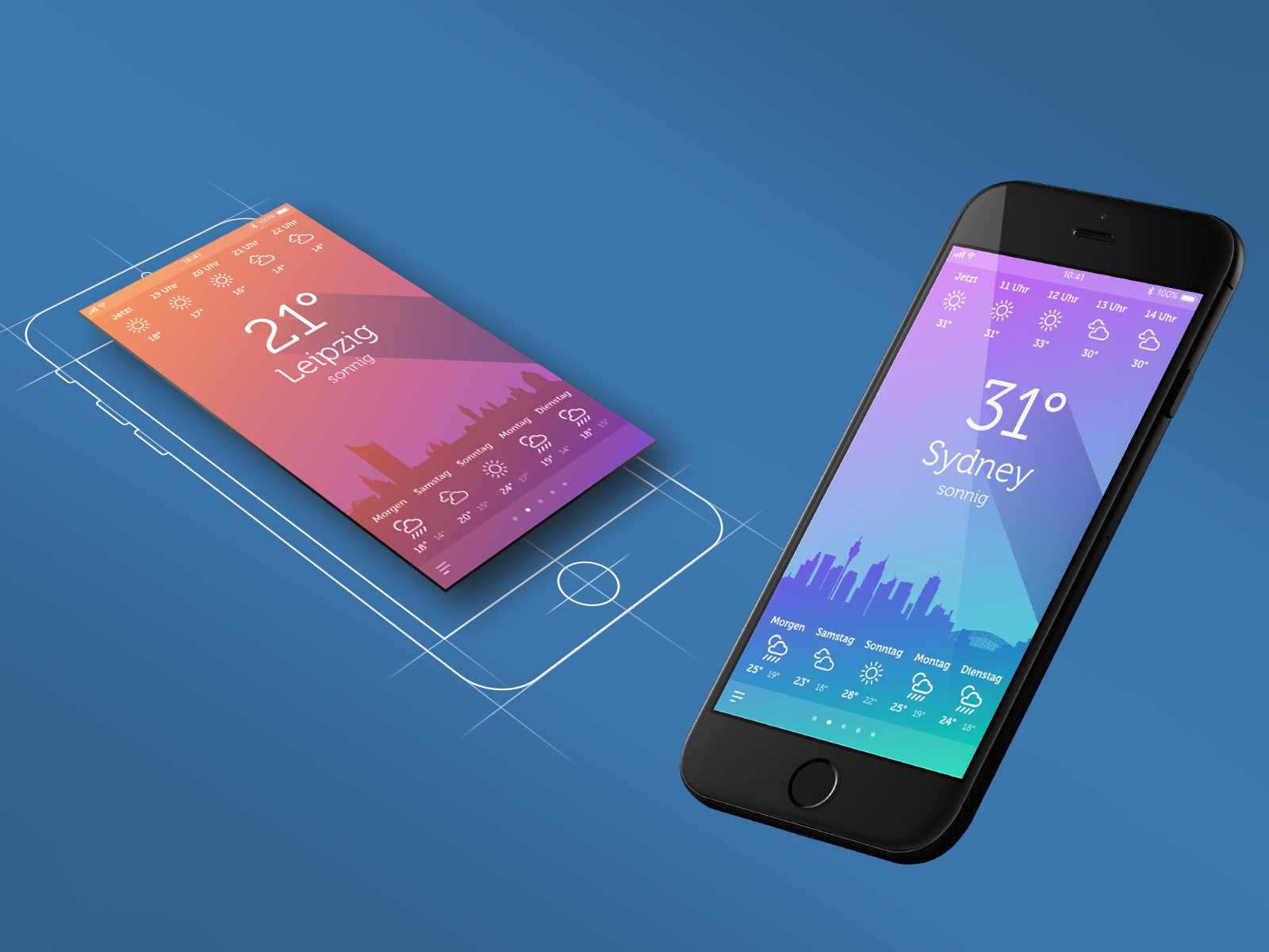 Weather App UI by Ronny Sauer on Dribbble