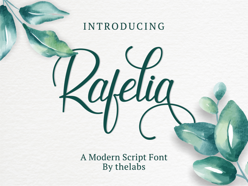 Rafelia Script Font by thelabs on Dribbble