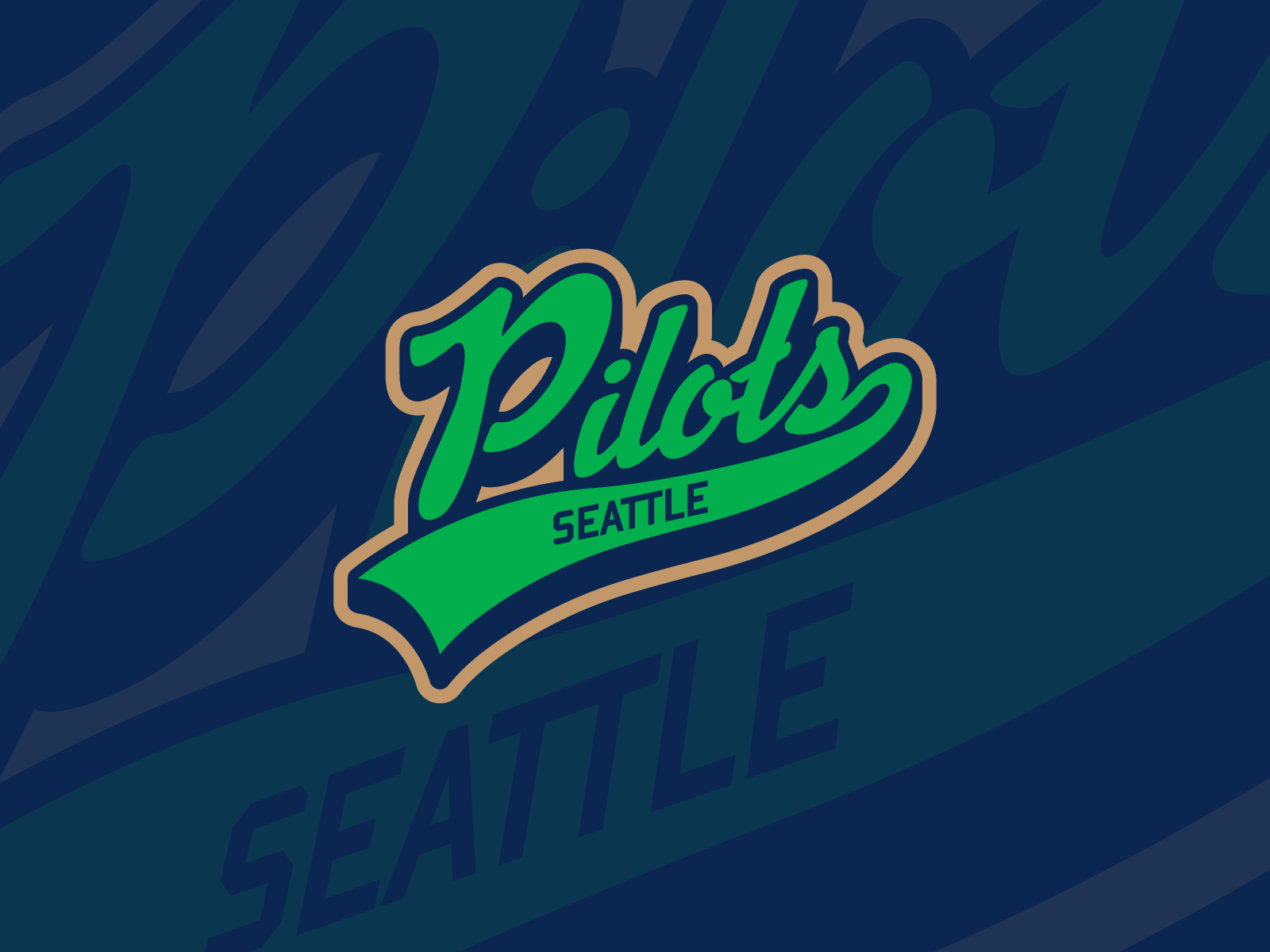 Seattle Pilots Wordmark Logo by Sean McCarthy on Dribbble