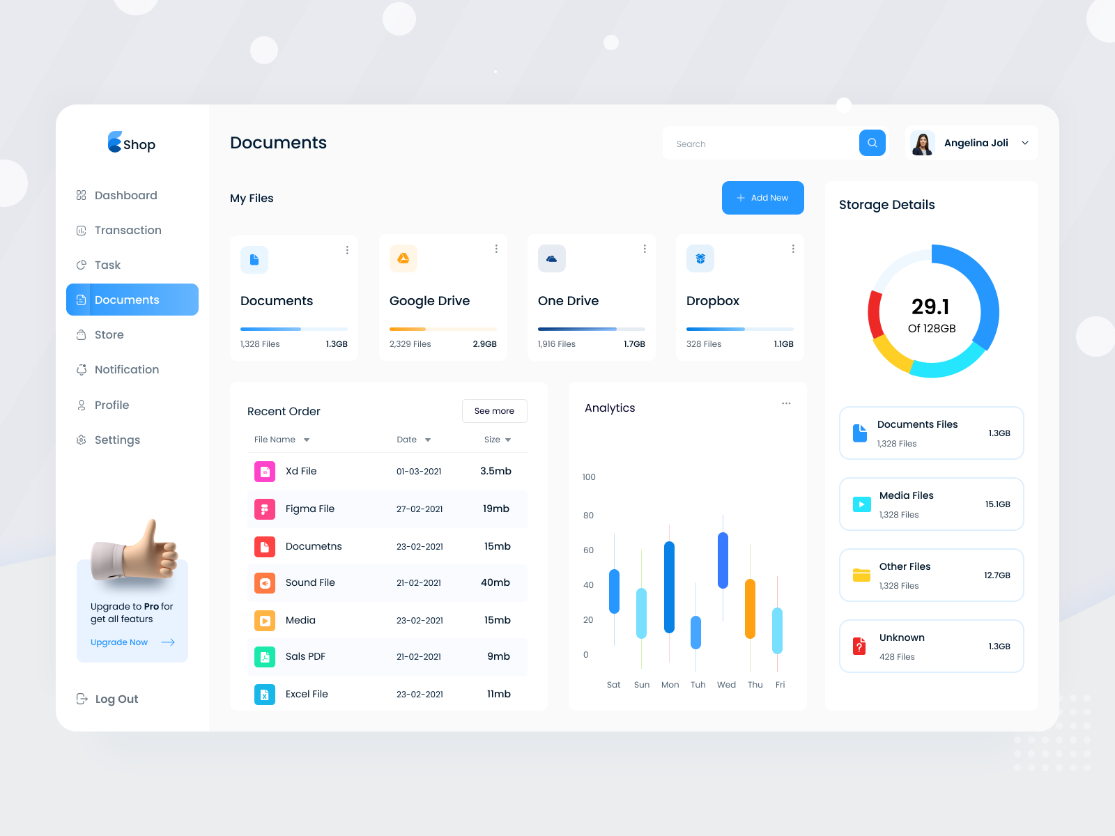 SaaS - File Management Dashboard by Sagor Shopon 🔥 on Dribbble