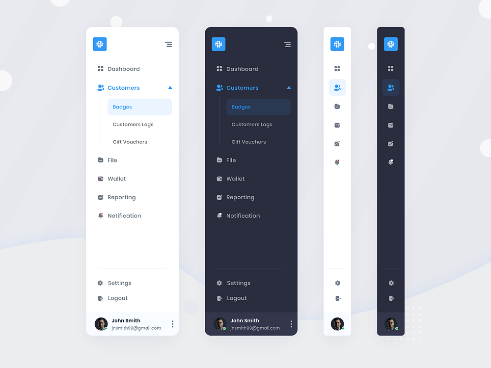 Left Navigation Menu Design by Sagor Shopon 🔥 on Dribbble
