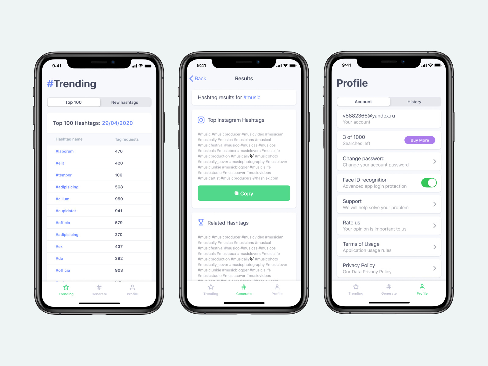 iOS Mobile Hashtag App Design by vladchai on Dribbble