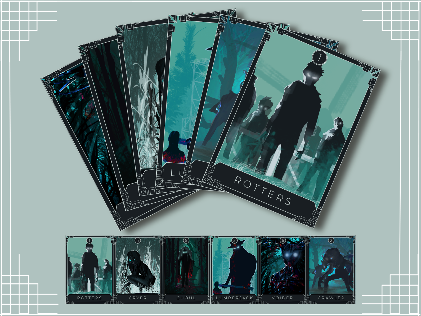 Zombie card pack by Lucy van der Meer on Dribbble