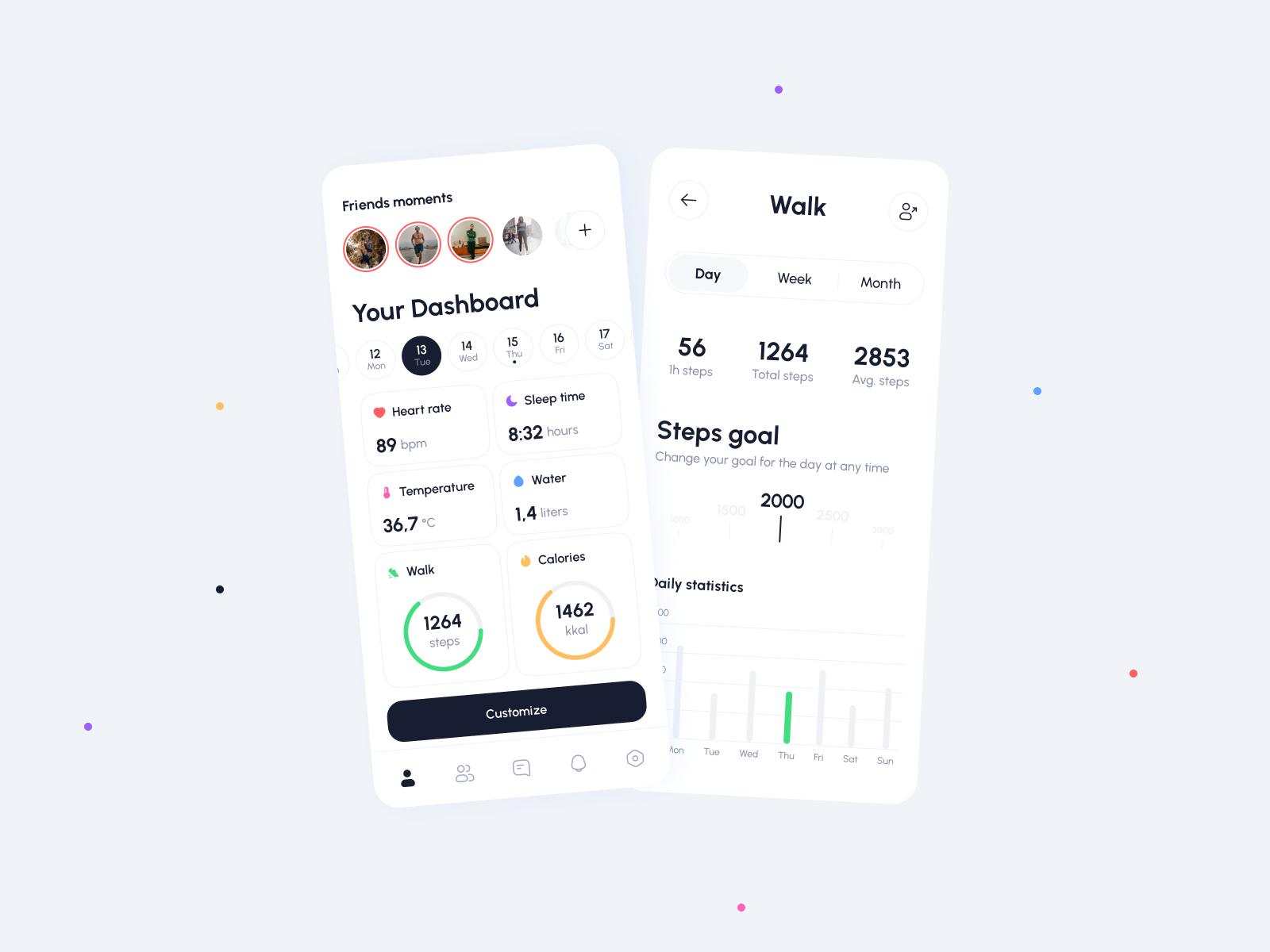 Health Tracker Mobile App by Anthony Casparo on Dribbble
