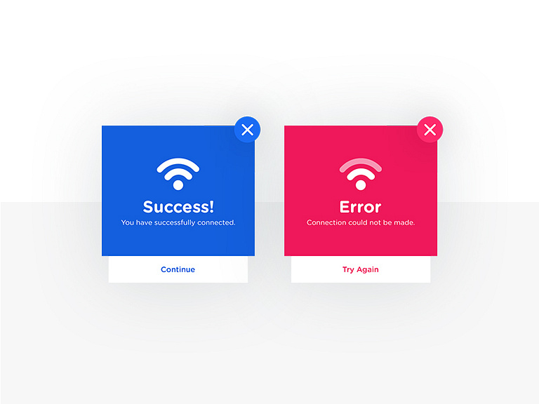 Daily UI #011- Flash Message (Error/Success) by Olivia Fiorina Ricci on Dribbble