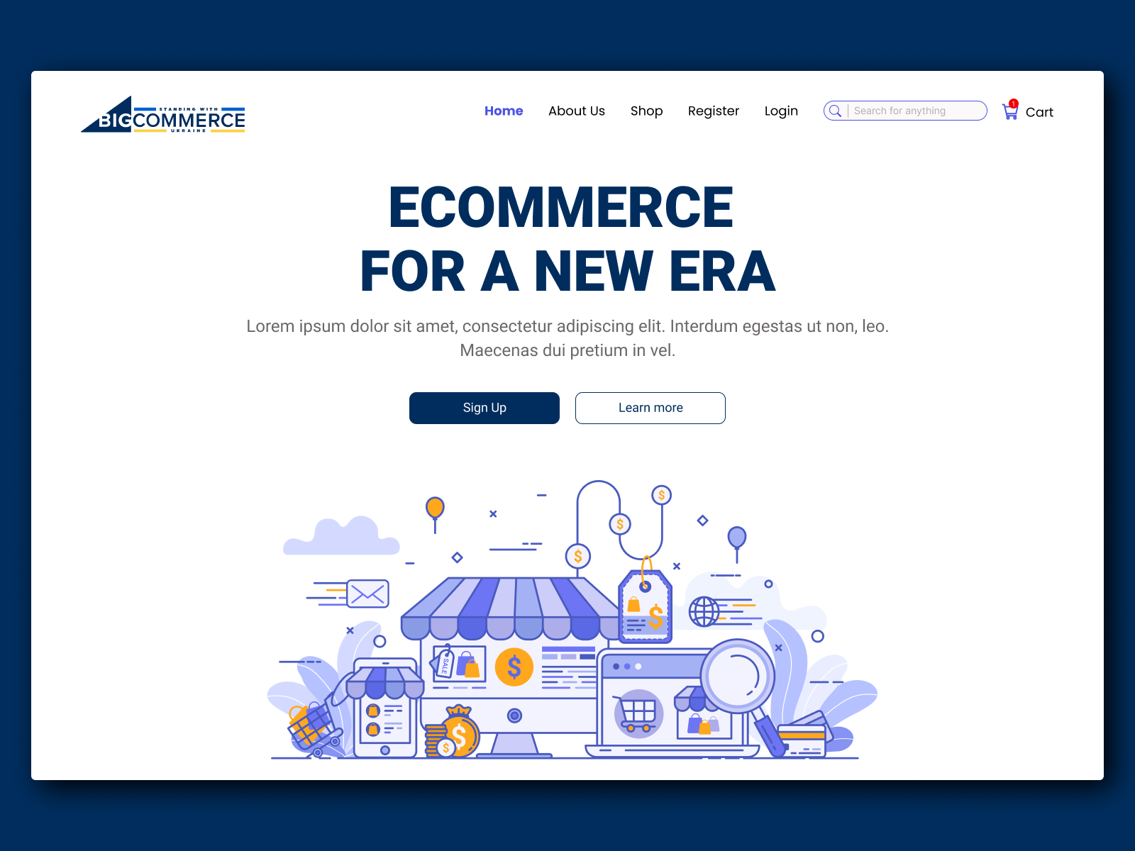 Landing page- Re design of bigcommerce website by Shiva khatri on Dribbble