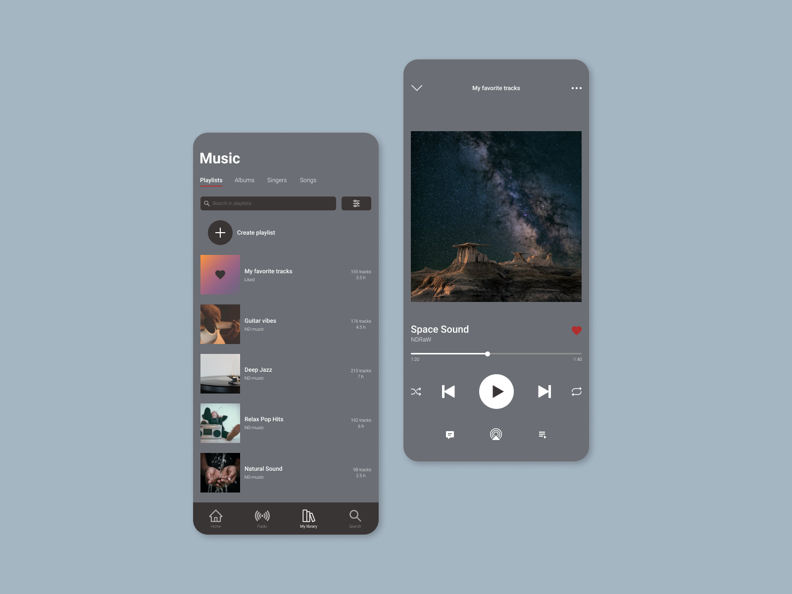 Music Player by David Novikov on Dribbble