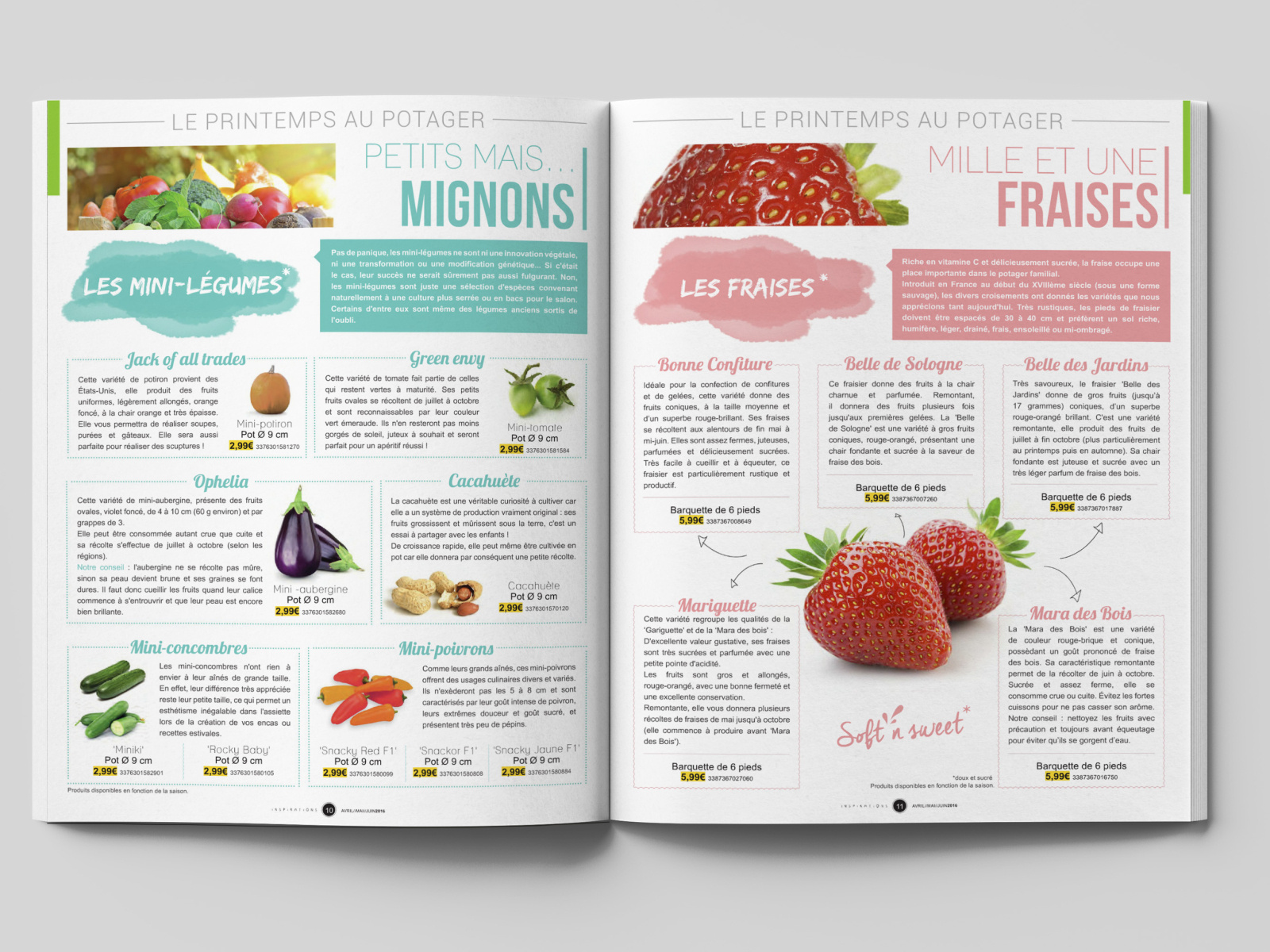 Fruits & vegetables magazine pages by Marie Lemaître on Dribbble