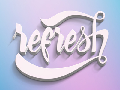 Refresh lettering by Erik Gonzalez on Dribbble