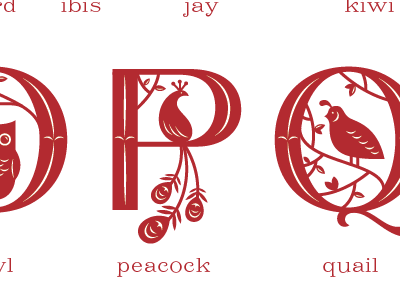 Bird Alphabet by Jessica Hische on Dribbble