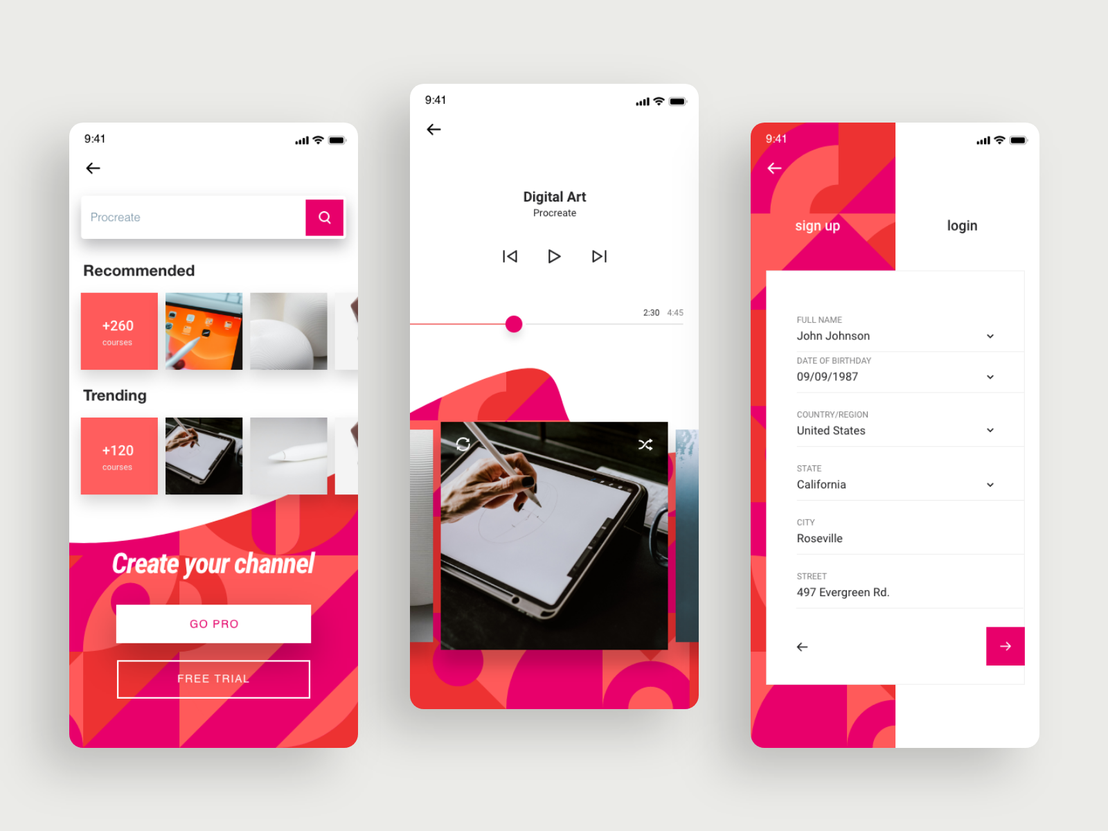 Courses platform by Tatjana on Dribbble