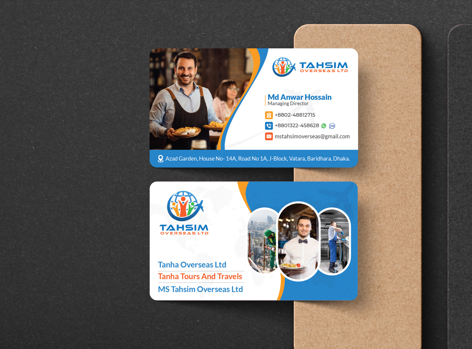 Travel, Rl, recruiting Agency Business card by Shahin Uddin on Dribbble