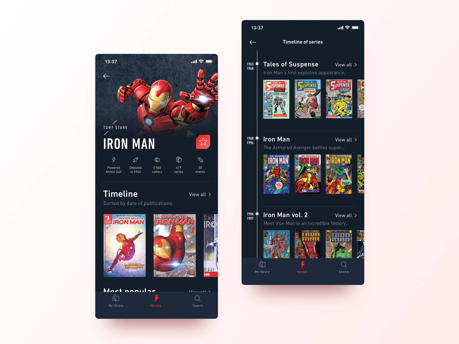 Marvel Comic Book App by Eva Dufey on Dribbble