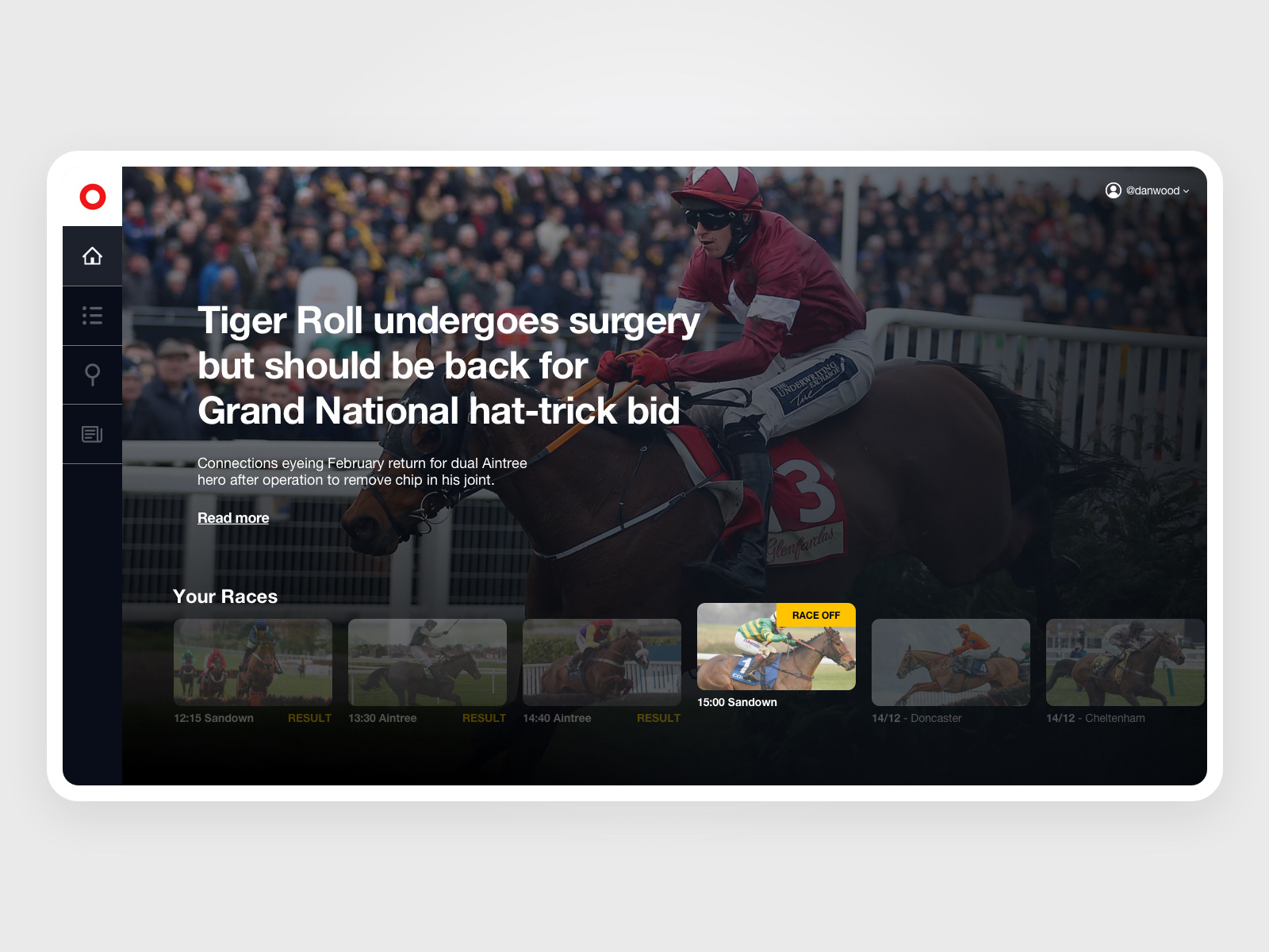 Racing Post Concept by Daniel Wood on Dribbble