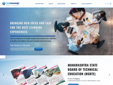 Techknowledge Publications home page by Seema Lunavat on Dribbble