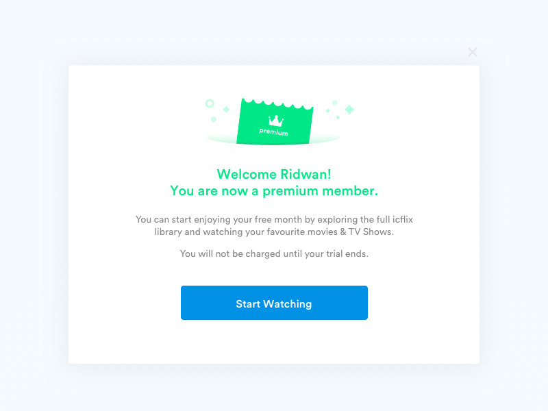 Premium Modal by Ridwan Sanusi on Dribbble