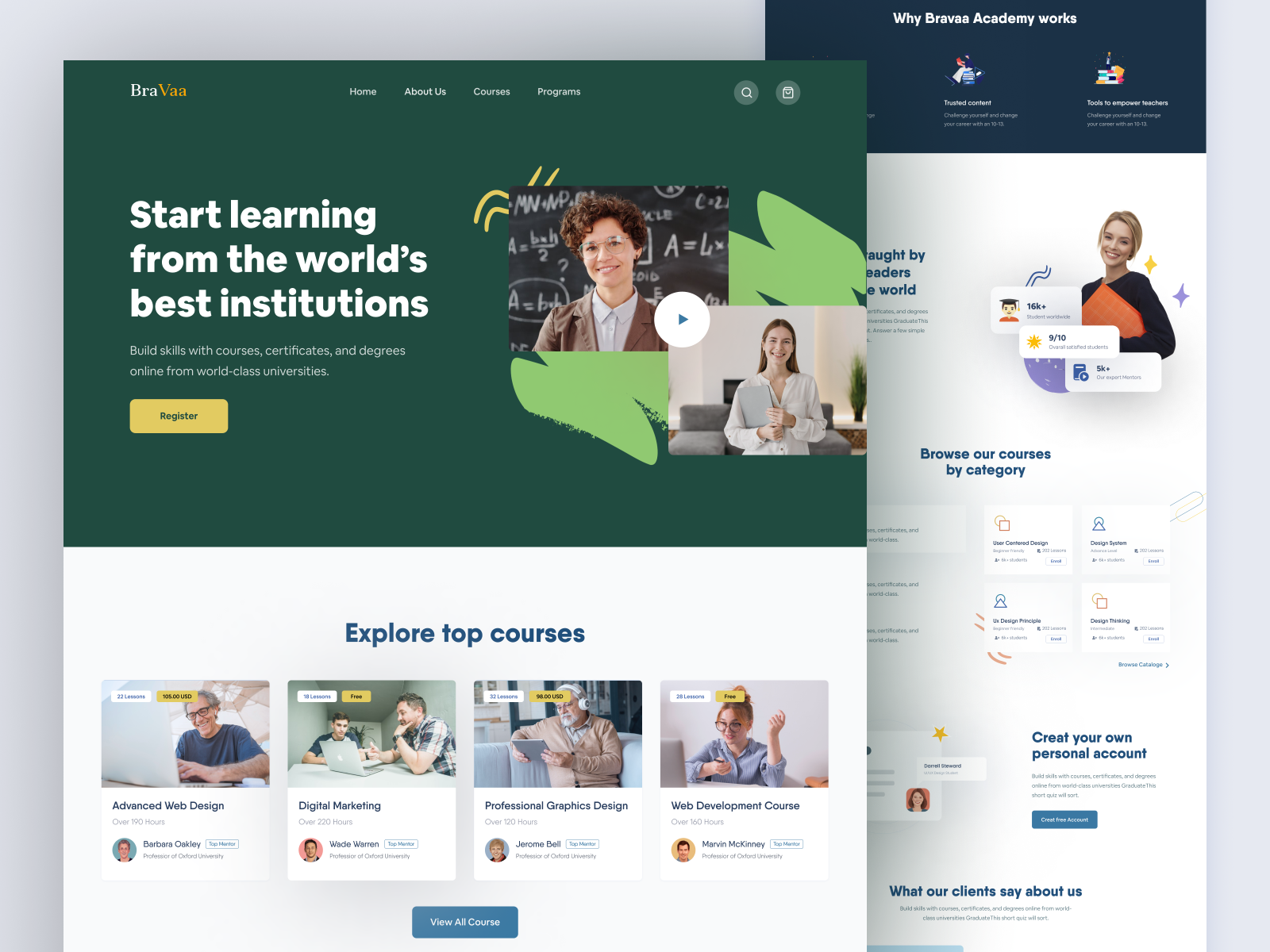 E-Learning Landing Page by Faysol Ahmed Sozib on Dribbble